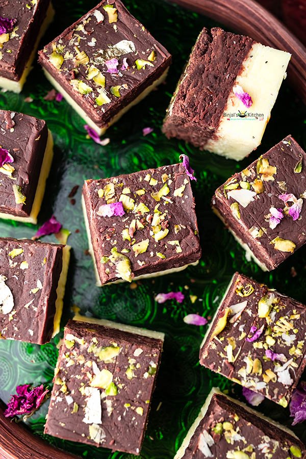 Chocolate Burfi - Binjal's VEG Kitchen