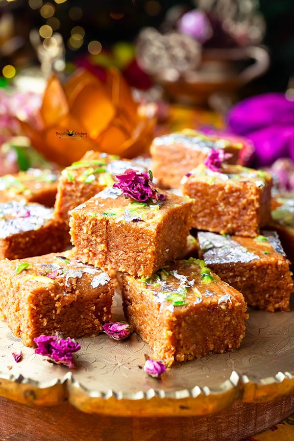 Mohanthal (Gram Flour Fudge) - Binjal's VEG Kitchen