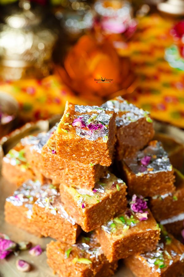 Mohanthal (Gram Flour Fudge) - Binjal's VEG Kitchen