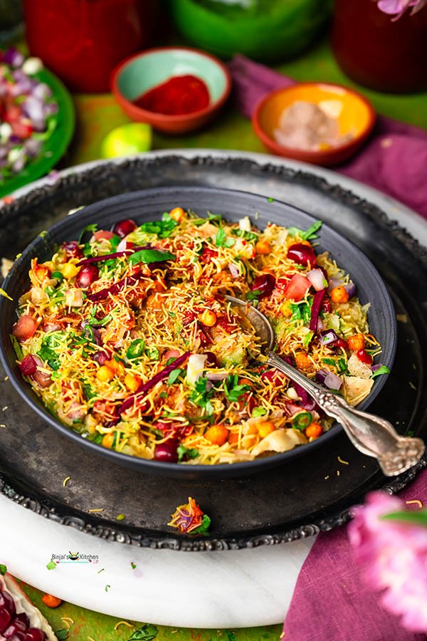 Mumbai Street Style Ragda Chaat - Binjal's VEG Kitchen